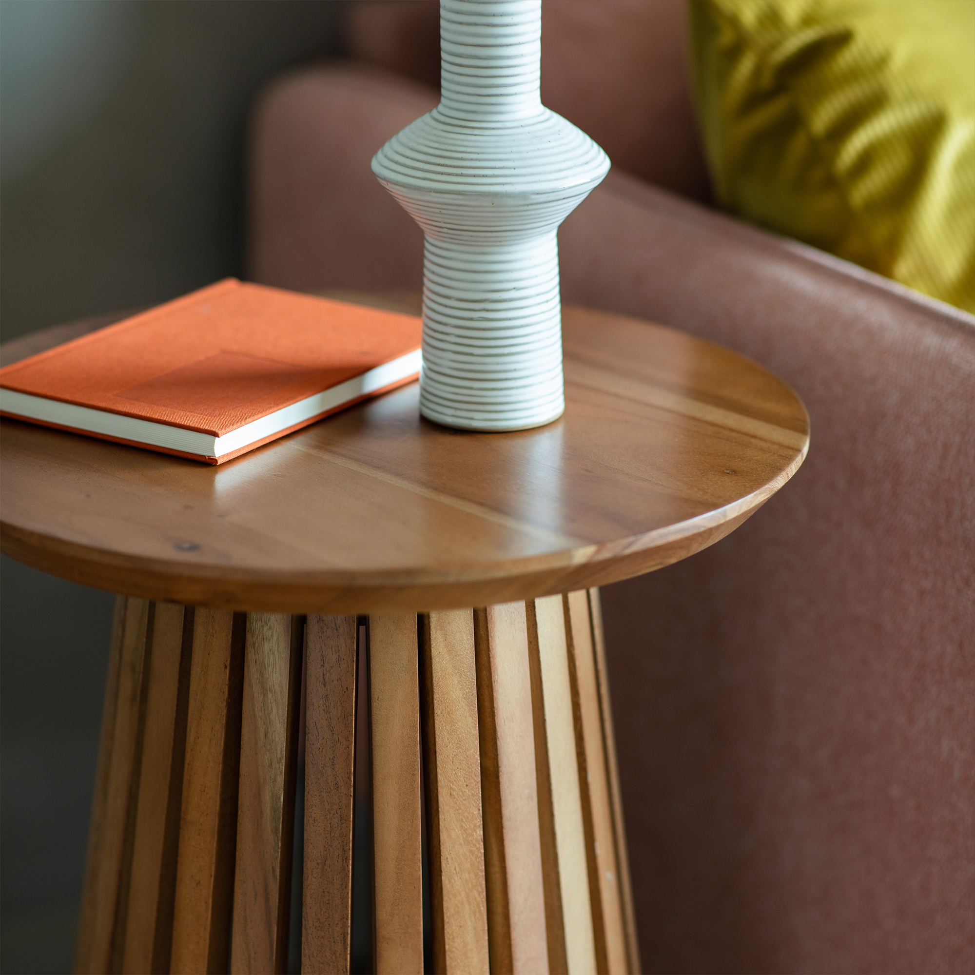 Brookland Slatted Side Table - Furniture Barn
